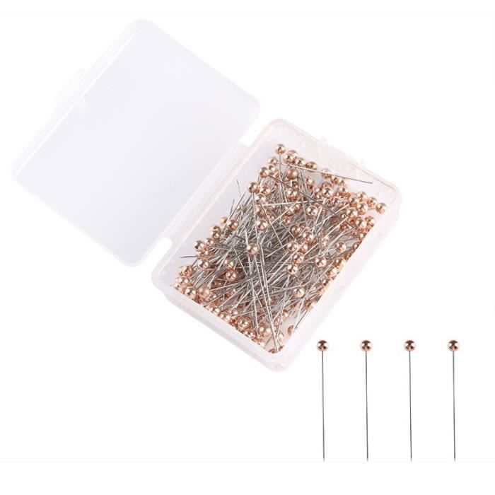 100 pièces/boîte épingles de sûreté perle tête en métal 38mm épingles ...