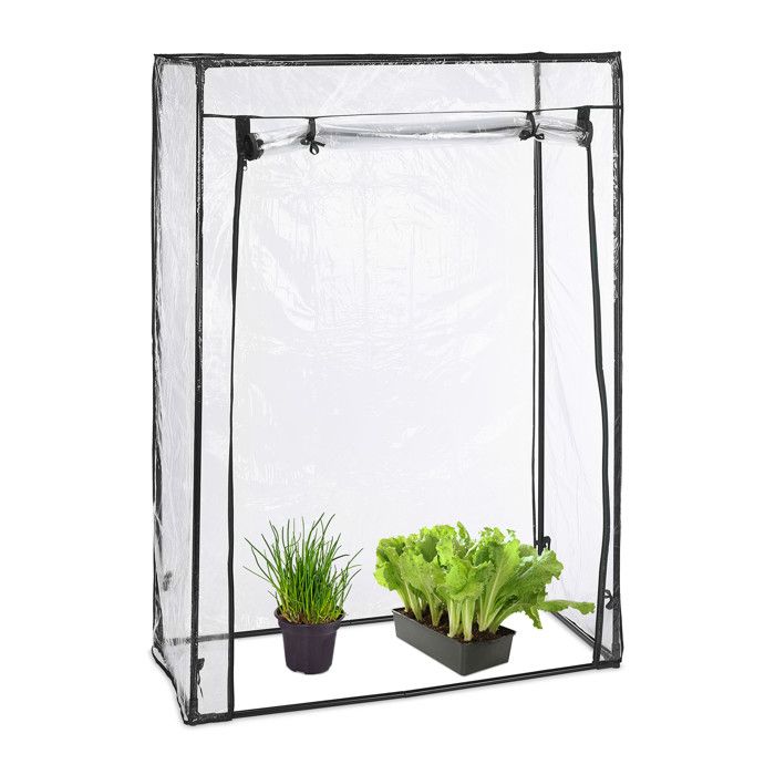 Relaxdays Serre de jardin, bâche en PVC, HLP : env. 150 x 100 x 50 cm ...