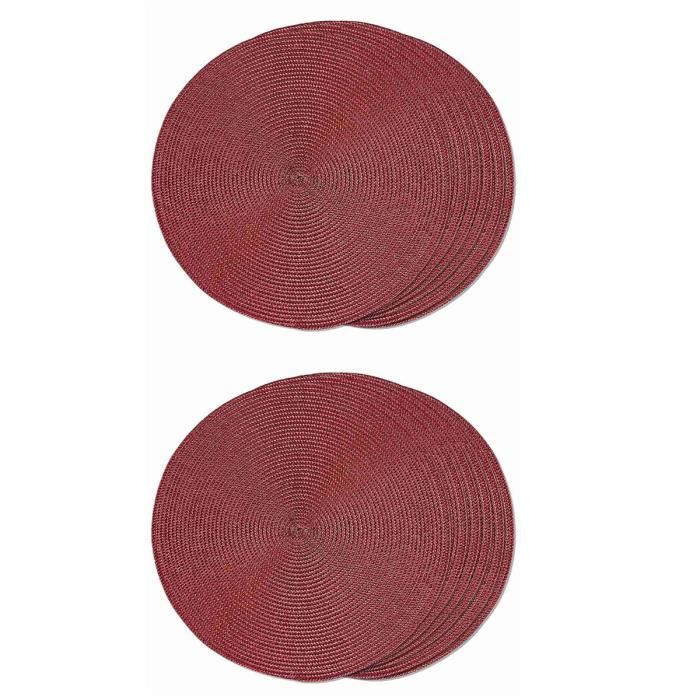 Set de 12 Sets de Table Tressés Ronds pour de Salle à Manger Sets de ...