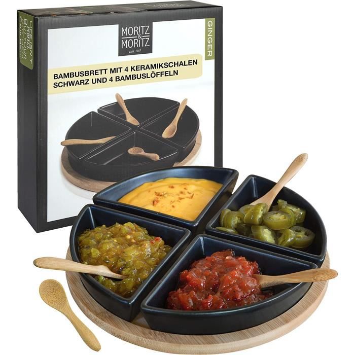 Moritz Moritz Plateau Aperitif - 4 Coupelle Aperitif Bambou et ...