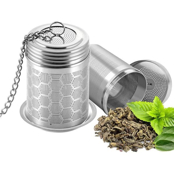2 Infuseur thé pour thé en vrac, Filtre thé en acier inoxydable 304 ...