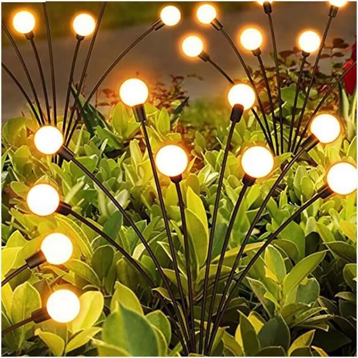Luciole Solaire Exterieur Jardin, 4 Packs De 6 8 10 Led Lampe Solaire Effet Luciole, Éclairage ...