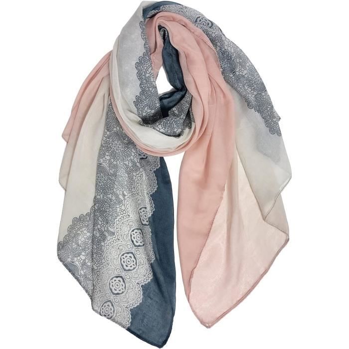 Foulard Femme Motif De Dentelle Echarpe Châle Doux Etole Léger[m3074 ...