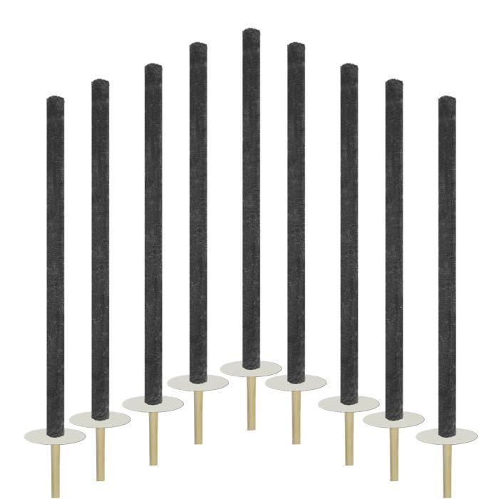 Lot de 10 Torches en Cire - UISEBRT - Pour l'extérieur - Protection ...