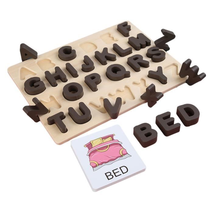 ABC Alphabet Lettre Puzzle Board avec 18 cartes pré-école Jeux ...