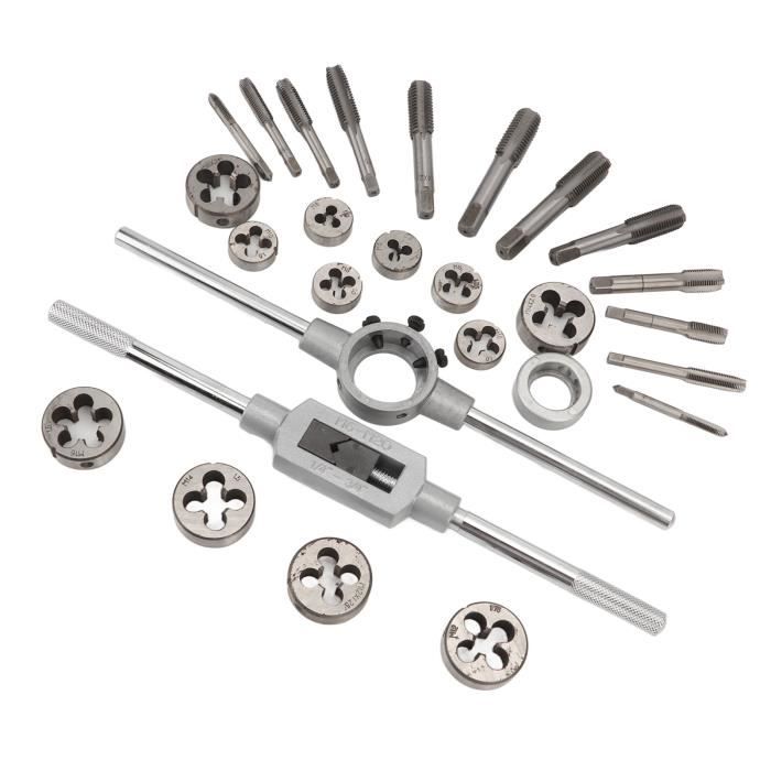 YOSOO jeu de filières de taraudage M5‑M16 Jeu de matrices de tarauds métriques M5‑M16 Kit d ...