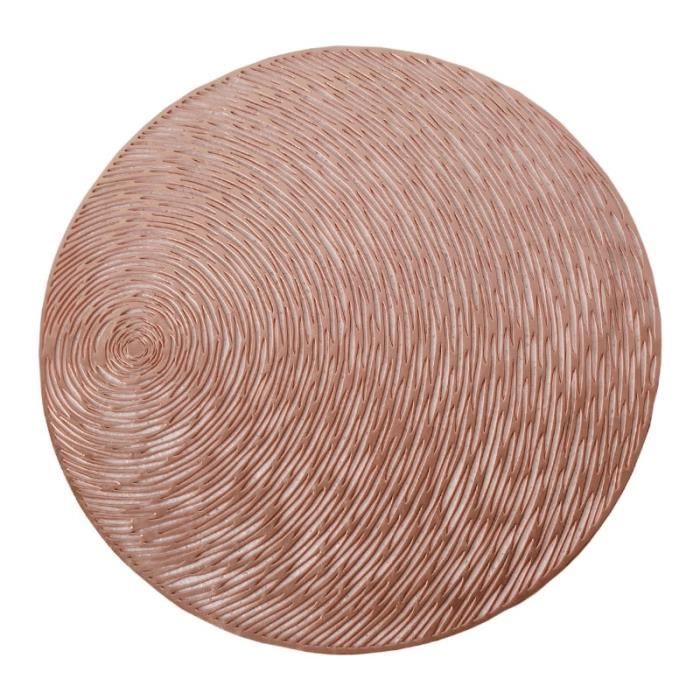 SET DE TABLE,Rose gold 1 piece--Tapis de Table rond en PVC, dessous de ...