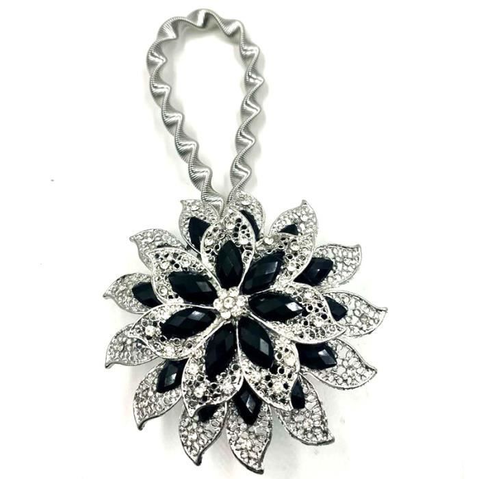 EMBRASSE - CROCHET - CORDON ,White black--Embrasses de rideau à boucle ...