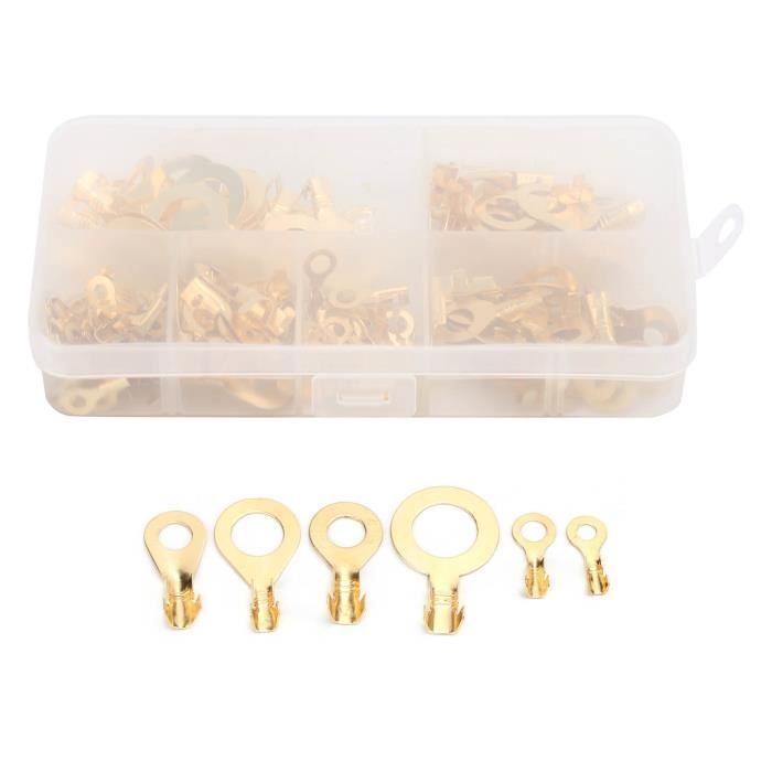 Borne à anneau à sertir Connecteur de Cble à Anneau, Borne à Anneau en Laiton pour Pièces ...