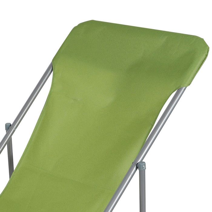 Chaise longue pliante chilienne métal vert 85x56x90cm - Cdiscount Jardin