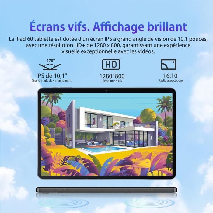 Tablette Tactile, Tablette Android 12, 5 Go Ram + 64 Go Rom (Tf 1 To ...