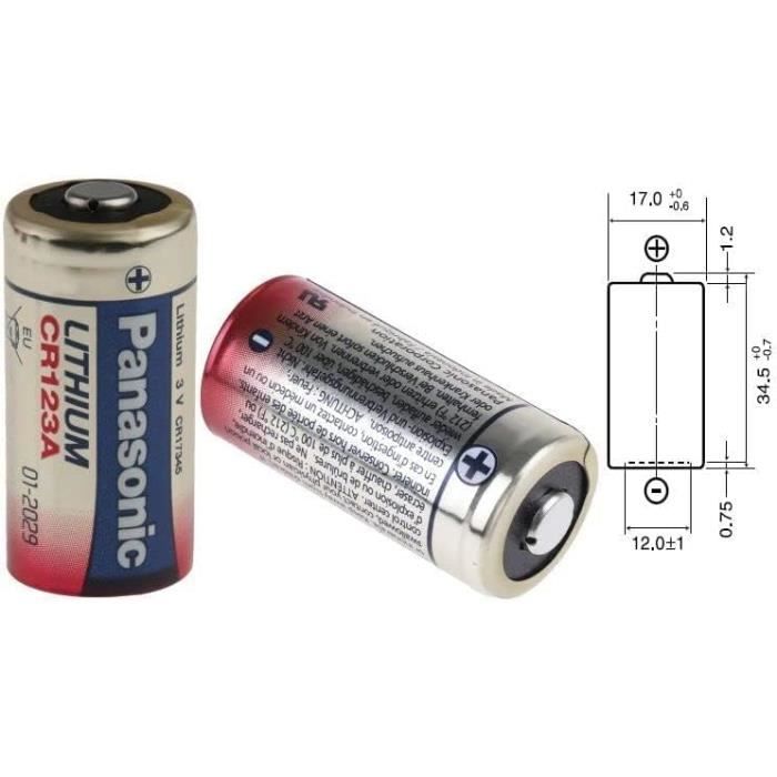 Blister 2 Piles Lithium CR123A - CR17345 Original Panas..[Y184 ...