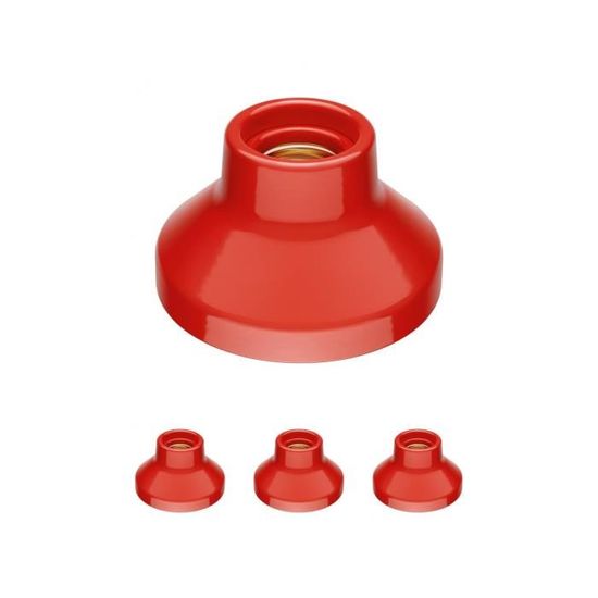 Plafonnier-Douille De Plafond Elektra, Porcelaine, Rouge Brillant, 1X ...