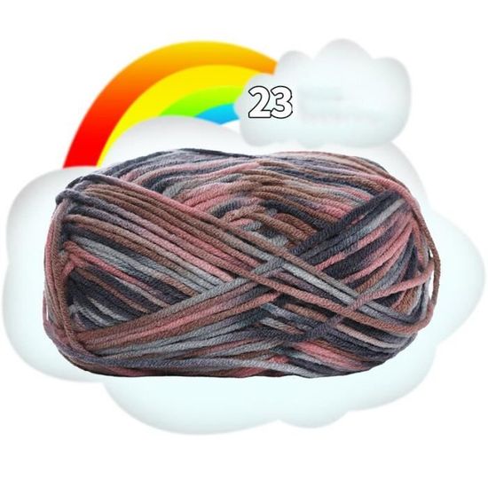 Fil de laine à tricoter - HAOPYOU - 50G - Coton doux - Coloré - Épais ...
