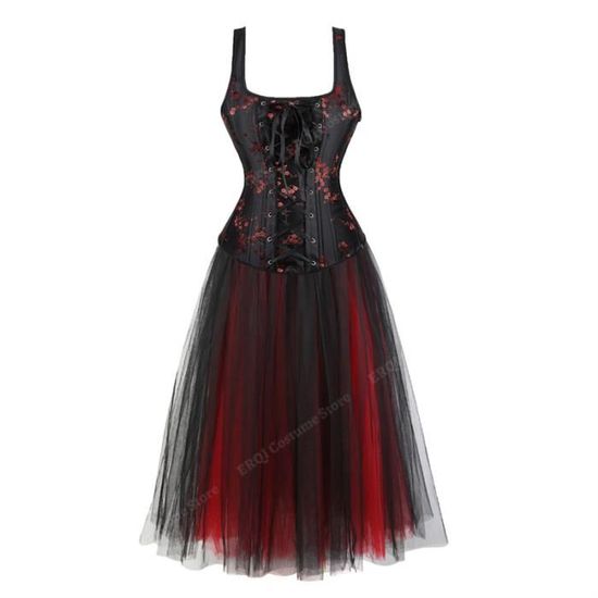 Femmes Sexy Dentelle Overbust Corset Robe Corsets Bustier Top Gothique ...
