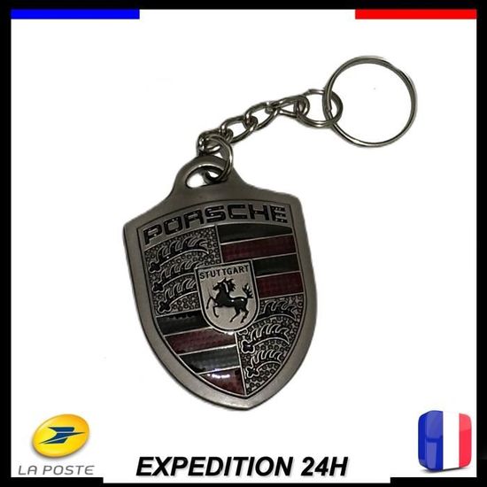 Porte clé Porsche gris anthracite metal mat neuf ruf techcart ...