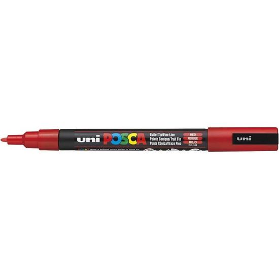 UNI-BALL Posca Marqueur peinture PC-3M–Rouge–Stylo simple142 ...