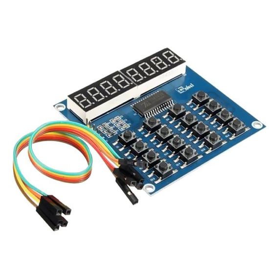 TM1638 Module d'Affichage du Clavier 8 Bits Tube LED Numérique pour Arduino - Cdiscount Bricolage