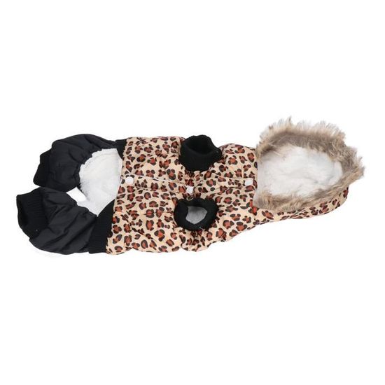 Zerodis Dog Leopard Print Winter Clothes, Pet Clothes Thickened for ...