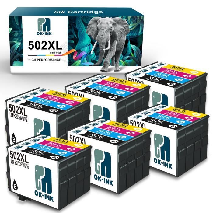 OK-INK Cartouches Epson 502 502XL compatible avec Epson Workforce WF ...
