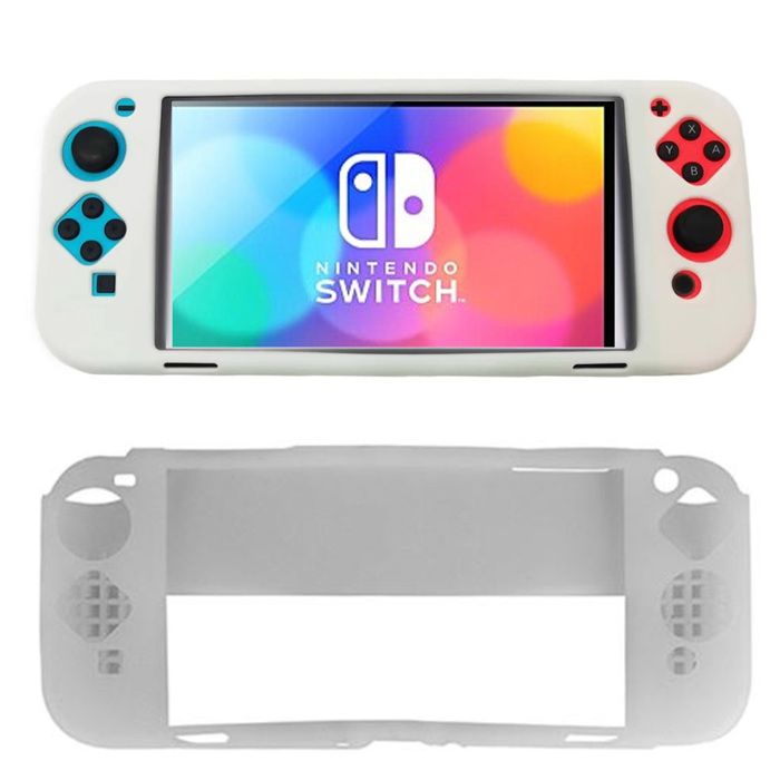 Tikawi Coque Nintendo Switch OLED (7") Silicone Blanc - Coque [Anti ...
