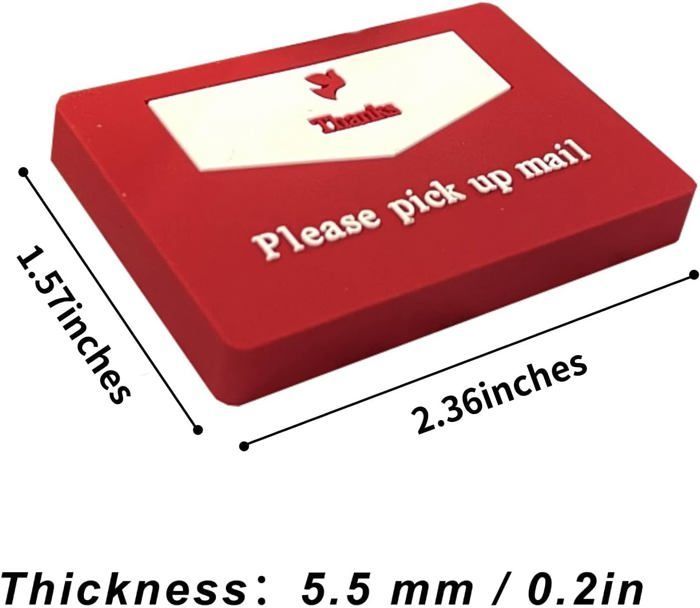 Drapeau de boîte aux lettres pour courrier sortant avec fond rouge vif ...