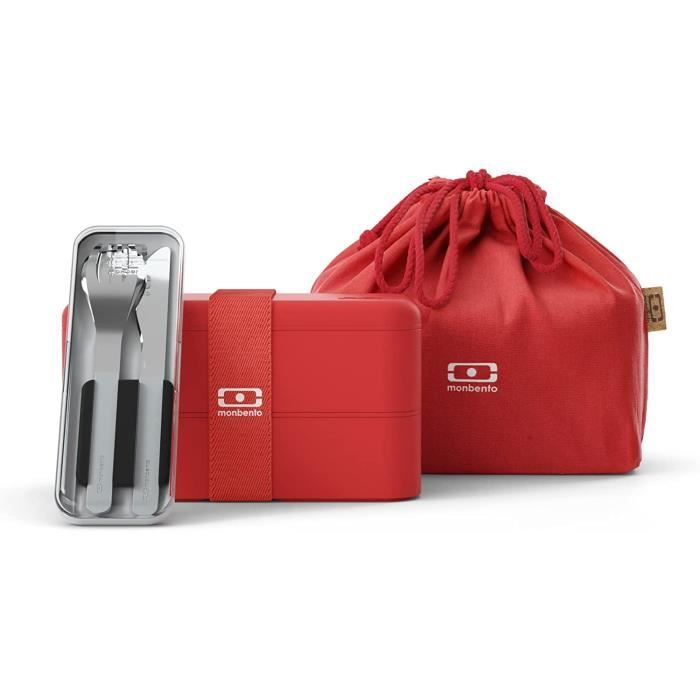 MONBENTO - Set Lunch Box Rouge Podium - avec Bento Box MB Original ...