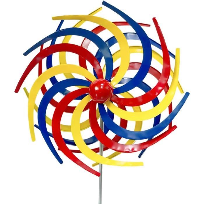 Spinners À Vent Colorés 3D Avec Pieu Moulin À Vent En Métal Attrape ...
