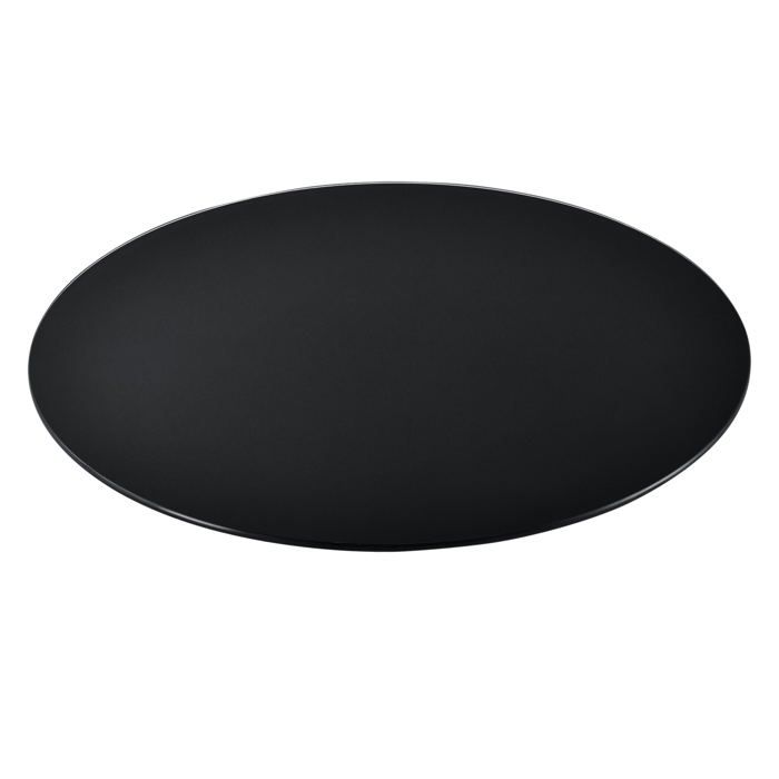 Plateau de table en verre ESG diametre 80 cm noir - Cdiscount Maison