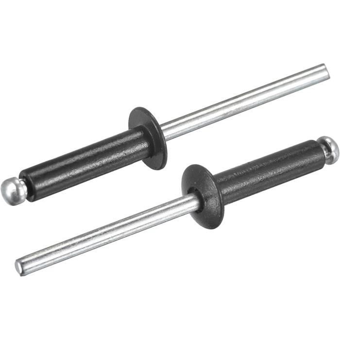 Rivets Aveugles, 4Mm X 16Mm Aluminium Ouvert Terminal Plat Rond Tête ...
