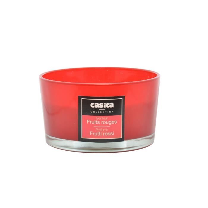 Verrine ronde 3 mèches Ø10,5 x H.6,3 cm - Fruits rouges - Cdiscount Maison