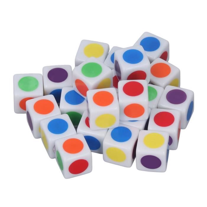 Dés à six faces de 16 mm Lot de 24 Dés à Six Faces, Enseignement des ...