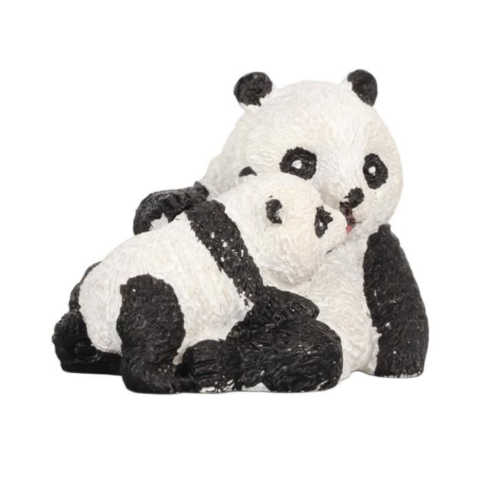 Duokon Statue de panda Panda Statue Simulation Innovant Décoratif Peint ...