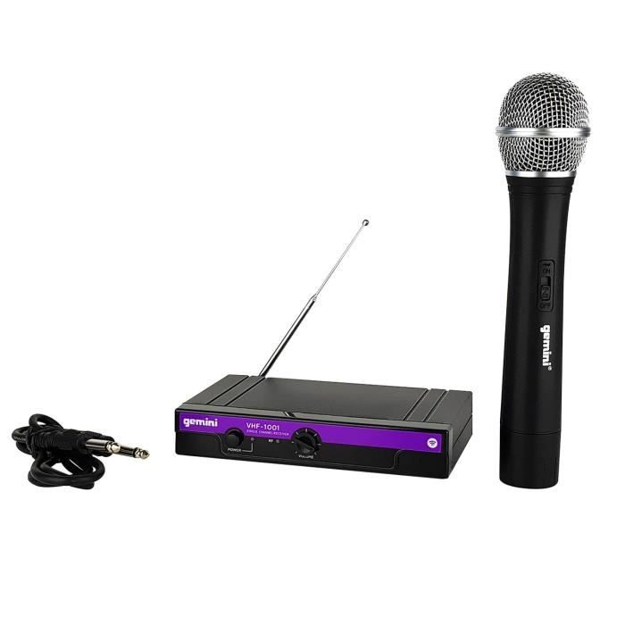 Système microphone sans fil 4 canaux (wireless) 204.6 MHz - Gemini VHF ...
