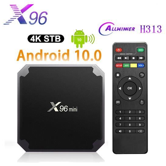 Boitier iptv MINI Smart tv box Android 10.0 Boîte TV 4K HD Quad-Core ...