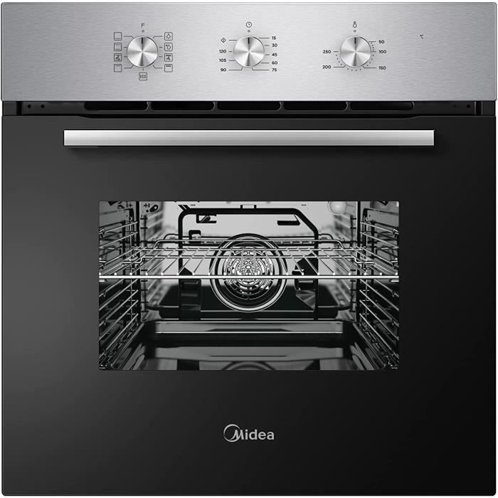Midea 65M80M1IX Four encastrable 70L 3000W Acier inoxydable 9 fonctions ...