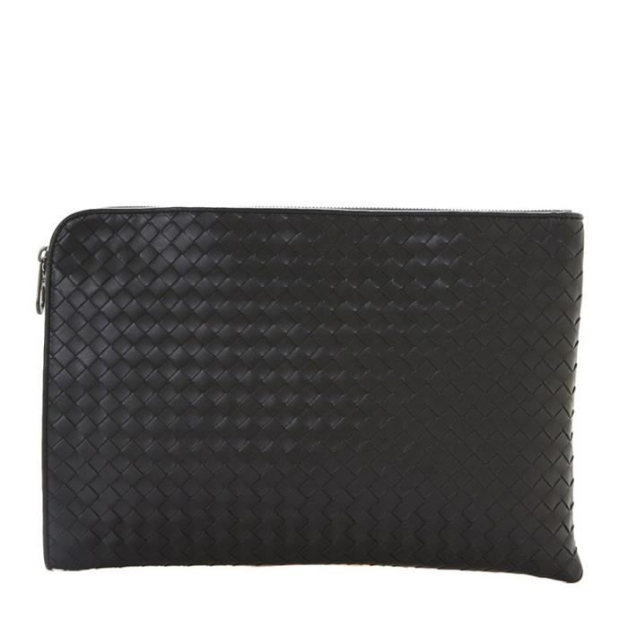 Sacs pour hommes Pochette en cuir noir à la mode et simple pour hommes ...