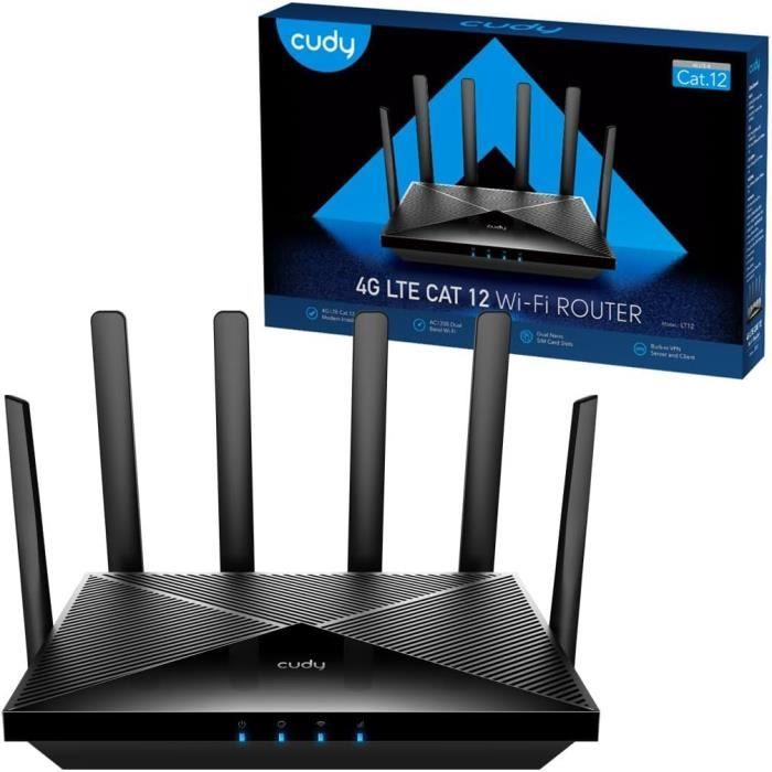 Routeur Wifi 4G Lte Cat 12, Routeur Modem Lte, Routeur Cellulaire Double Sim 4G, Wi-Fi Double ...