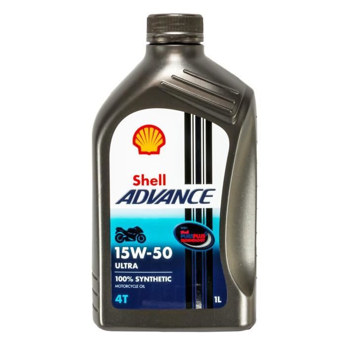 1 Litre Original Shell Advance 4T Ultra 15W50 L'Huile De Moteur Moto ...