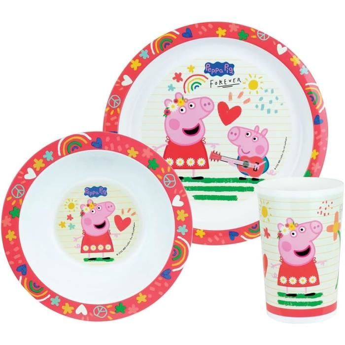 Fun House 006105 PEPPA PIG ENSEMBLE REPAS COMPOSE D'UNE ASSIETTE PLATE ...