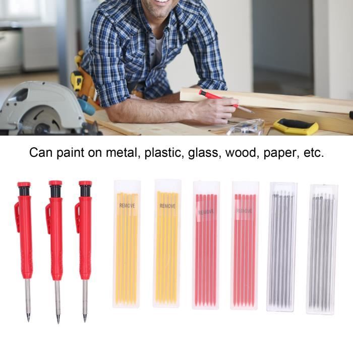 Crayon de menuisier Kit d'outils de marquage de charpentier 39 pièces ... Crayon de menuisier Kit d'outils de marquage de charpentier 39 pièces ...