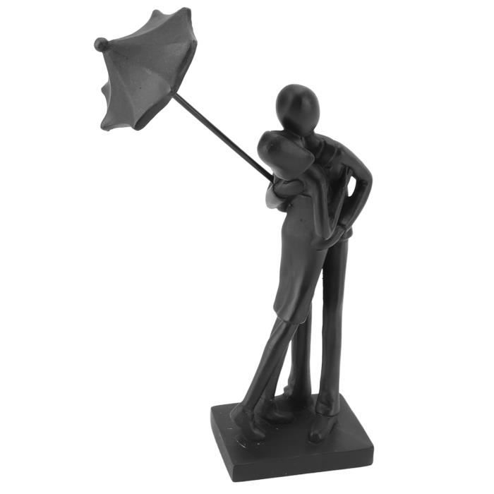 Vvikizy sculpture de couple Ornement de Couple en résine, magnifique Statue de Couple parapluie ...