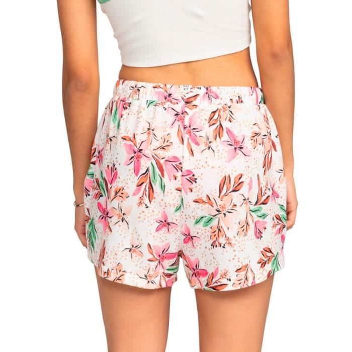 Short Roxy pour femme - Blanco-wbk3 - Blanc - 96% polyester, 4% ...