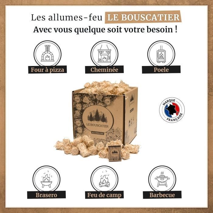 Allume-Feu Écologique En Laine Et Cire De Bois 100% Naturels Pour ...