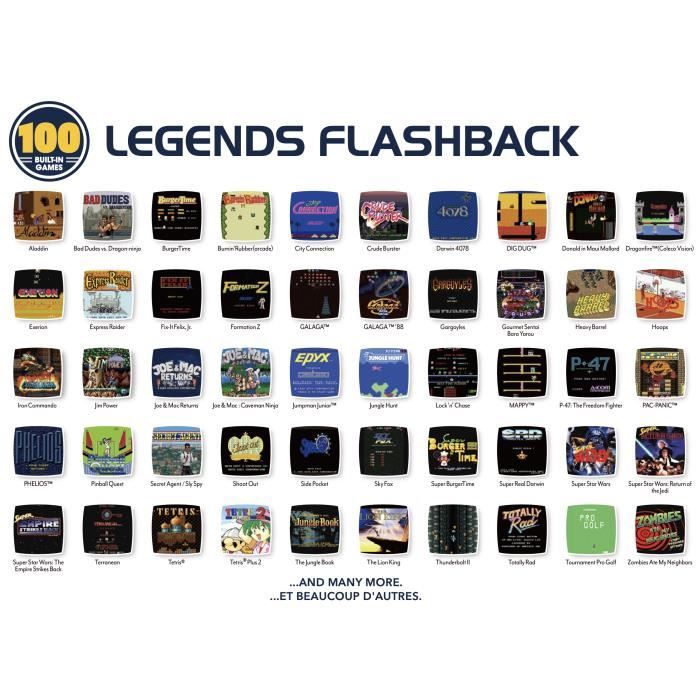 Console Rétrogaming - Atgames - Legends Flashback - 100 jeux - HDMI - Noir - Cdiscount Jeux vidéo