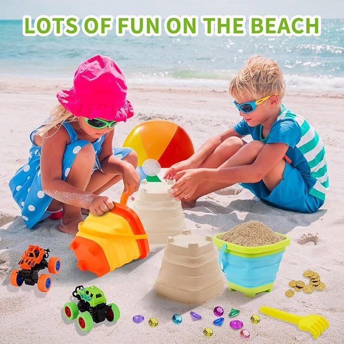 Kit de Jeux Plage 30pcs Jouet et Enfant, Bac à Sable, 2L Seau, 16& 34 ...