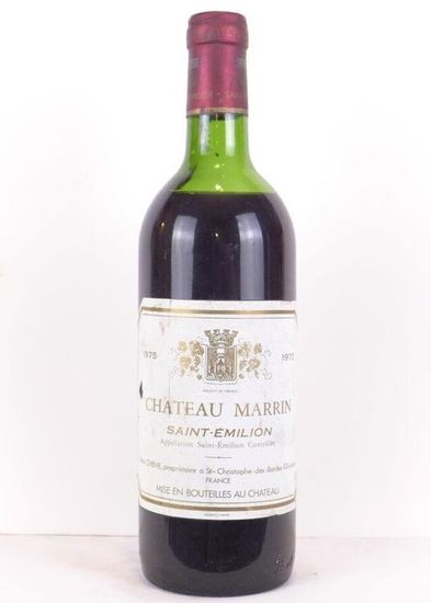Vin rouge - saint-émilion château marrin rouge 1975 - bordeaux - La ...