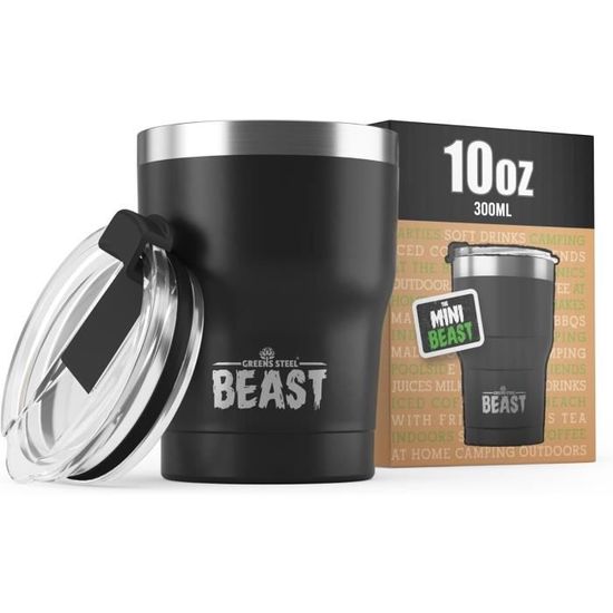 Beast Mug Isotherme Cafe - 300Ml I Noir Mat I Acier Inoxydable I ...