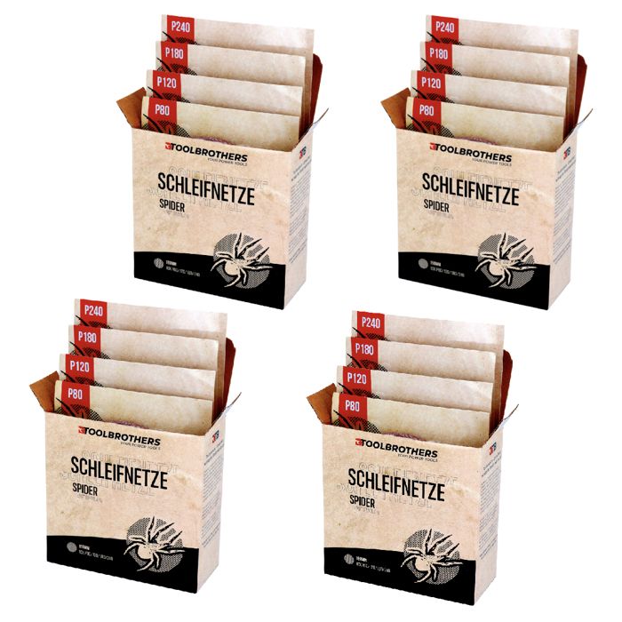 Toolbrothers SPIDER set de ponçage filet 150 mm 4 paquets 160x filets ...