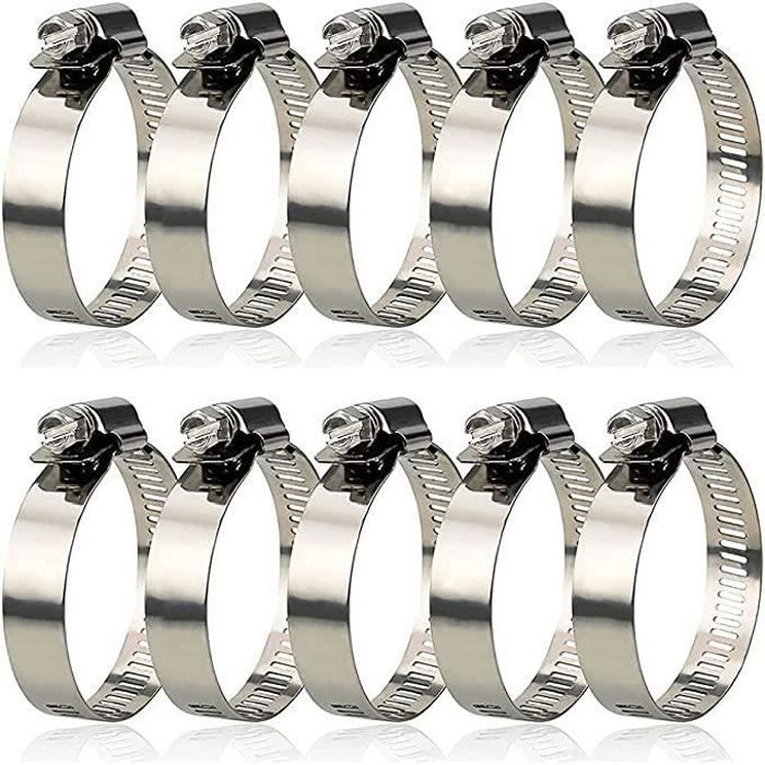 10 Pièces 304 Collier de Serrage Inox,Collier de Serrage Métallique ...